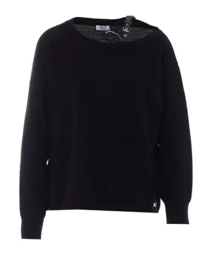 Liu Jo Long Sleeve Knit Top With Angled Shoulder Detail