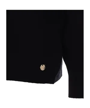 Liu Jo Long Sleeve Knit Top With Angled Shoulder Detail