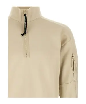 C.P. COMPANY Diagonal Raised Fleece Lens Half Zip Sweatshirt