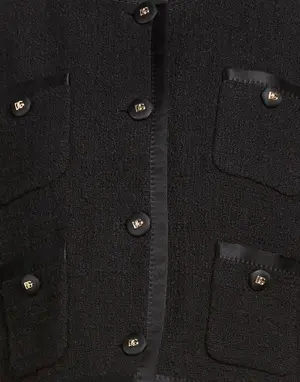 Dolce & Gabbana Textured Cropped Jacket With Button Detail