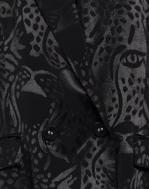 Farm Rio Double Breasted Jacquard Blazer