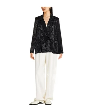 Farm Rio Double Breasted Jacquard Blazer