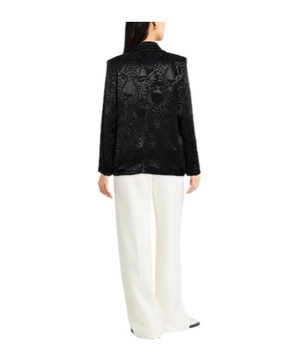 Farm Rio Double Breasted Jacquard Blazer