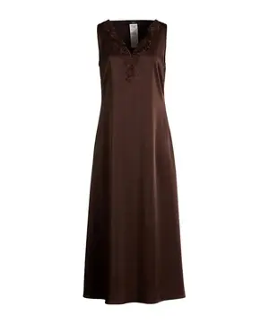 Max Mara Sleeveless V-neck Maxi Dress With Appliqu