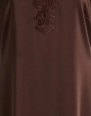 Max Mara Sleeveless V-neck Maxi Dress With Appliqu
