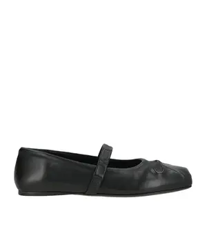 Marni Minimalist Solidcolor Mary Jane Leather Shoes