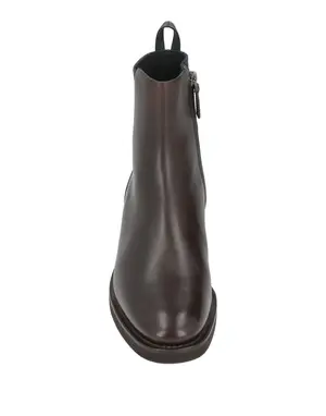 Brunello Cucinelli Leather Ankle Boots With Crystal Embellishments