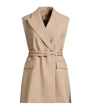 Sportmax Double-breasted Sleeveless Blazer With Belt