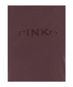 Pinko Embroidered Logo Cotton T-shirt