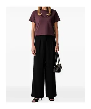 Pinko Embroidered Logo Cotton T-shirt