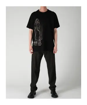 Yohji Yamamoto Cotton Single Jersey Round Neck Short Slv