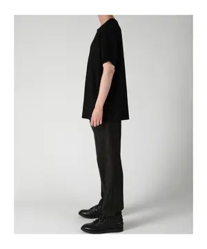 Yohji Yamamoto Cotton Single Jersey Round Neck Short Slv