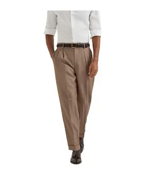 Brunello Cucinelli Pleated Wool Trousers