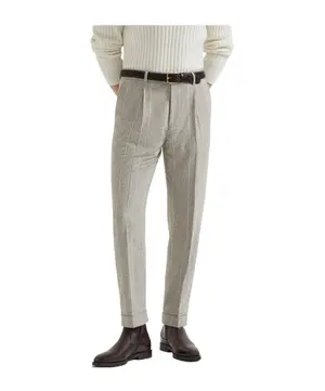 Brunello Cucinelli Striped Tailored Trousers