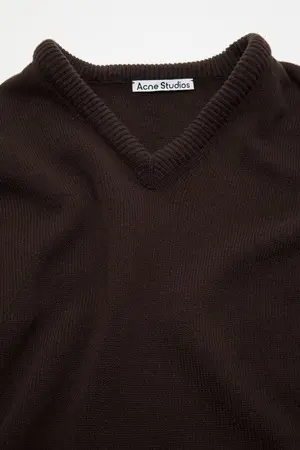 Acne Studios Layered Wool Sweater - Dark Brown