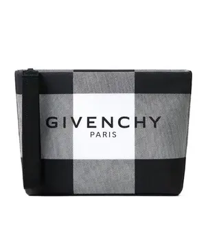 Givenchy Pouch In Checked Canvas
