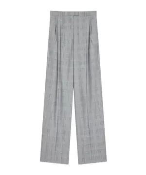 Givenchy Double Pleat Checked Pants In Wool