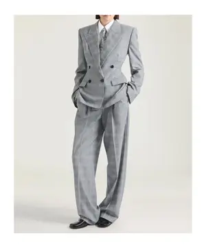 Givenchy Double Pleat Checked Pants In Wool