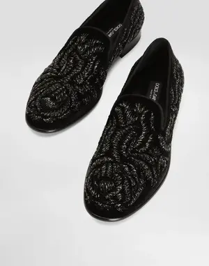 Dolce & Gabbana Velvet Loafers