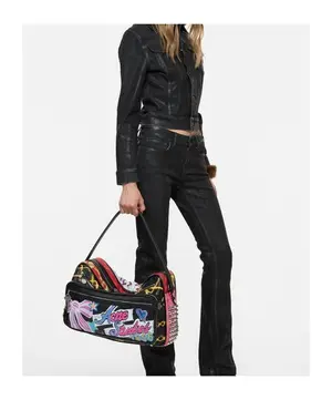 Acne Studios Camero Camera Bag With Punk-inspired Print