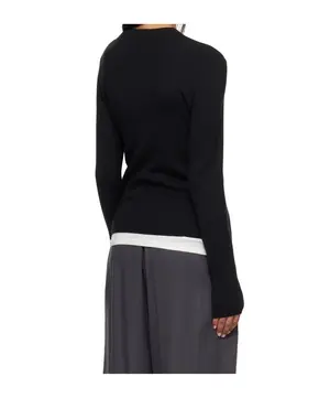 LISA YANG Front Button Knit Sweater