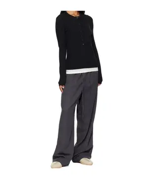 LISA YANG Front Button Knit Sweater