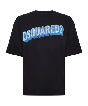 Dsquared2 Cotton Crewneck Shortsleeve Tshirt - Black