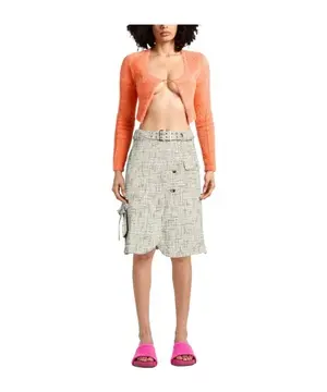 GANNI Multicolor Bodycon Midi Skirt With Tassels
