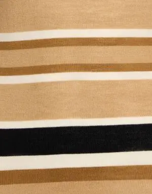 Dolce & Gabbana Striped Wool Knit Turtleneck Long Sleeve Top