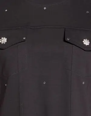 GANNI Solid-color Short-sleeved T-shirt