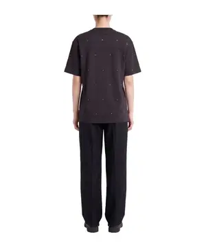 GANNI Solid-color Short-sleeved T-shirt