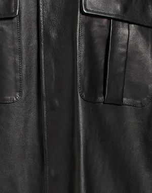 MAISON MARGIELA Solidcolor Leather Shirt