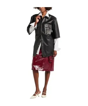 MAISON MARGIELA Solidcolor Leather Shirt