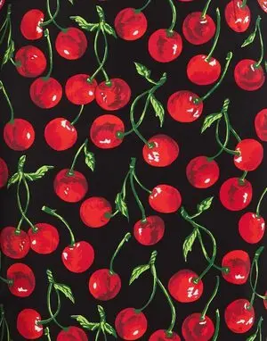 Dolce & Gabbana Sleeveless Square Neck Cherry Print Bodycon Dress