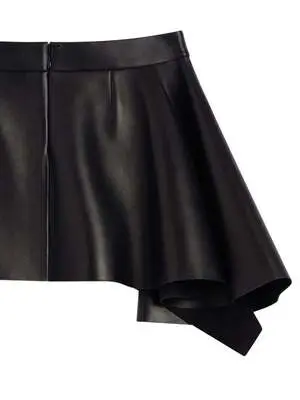 Givenchy Slashed Leather Mini Skirt