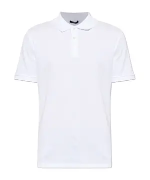 Balmain Logo Detailed Short Sleeved Polo Shirt - White