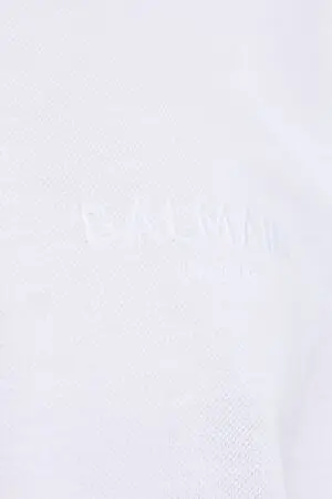 Balmain Logo Detailed Short Sleeved Polo Shirt