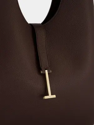 TOM FORD Medium Hobo Shoulder Bag With T Charm