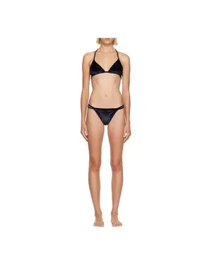 Balmain Stud-embellished Velvet Bikini
