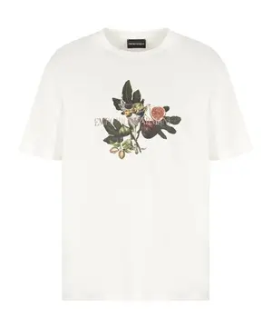 Emporio Armani Offwhite Crewneck Shortsleeve Tee - No