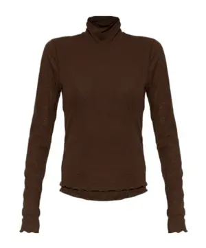GANNI Turtleneck In Marl Mesh