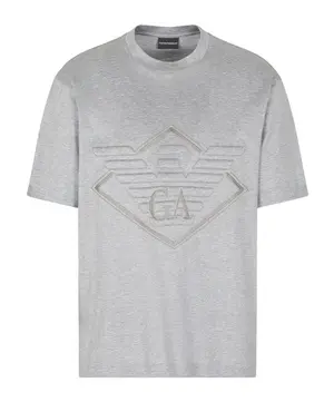 Emporio Armani Heather Grey Crewneck Shortsleeve Tee - No