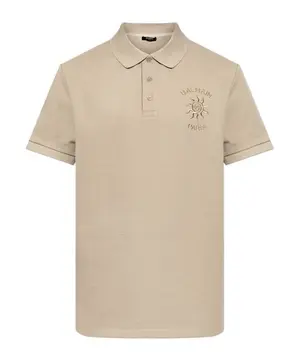 Balmain Embroidered Sun Logo Polo Shirt