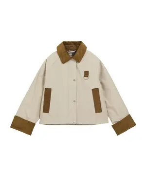 Barbour Contrast Collar Cropped Jacket - No