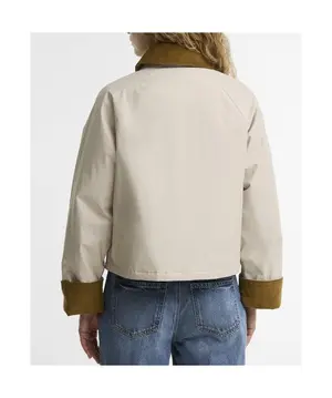 Barbour Contrast Collar Cropped Jacket - No