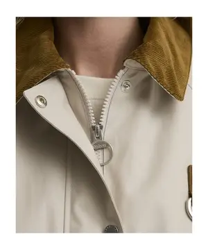 Barbour Contrast Collar Cropped Jacket - No