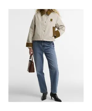Barbour Contrast Collar Cropped Jacket - No