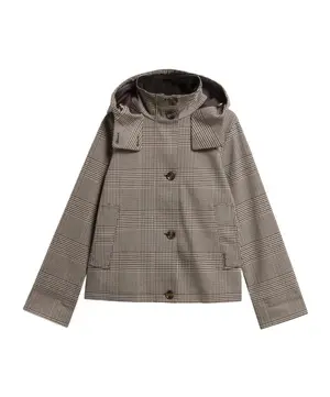 Barbour Check Hooded Short Jacket