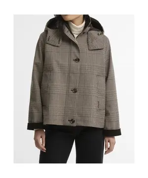 Barbour Check Hooded Short Jacket