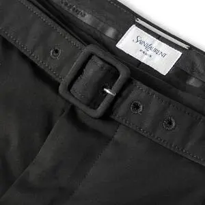 Saint Laurent Pleated Woven Tracksuit Shorts